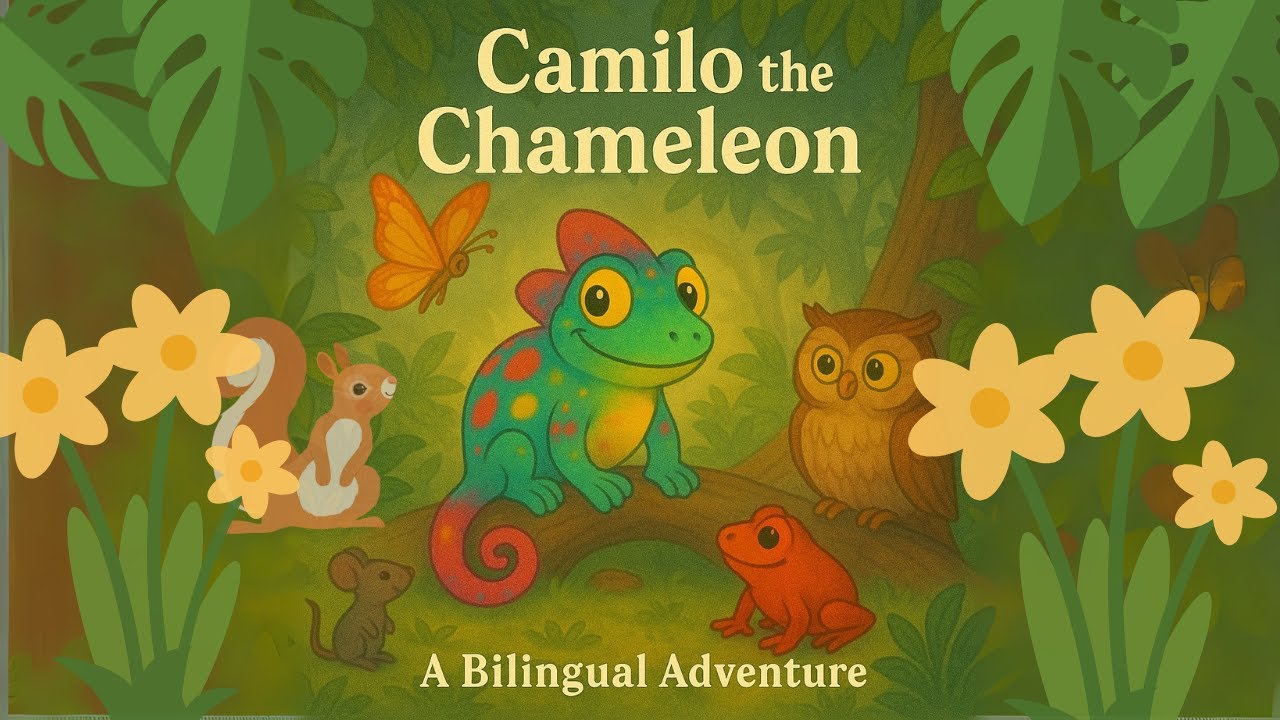Camilo the Chameleon 🦎 | A Bilingual Adventure Story for Kids | Learn Spanish While You Listen ...