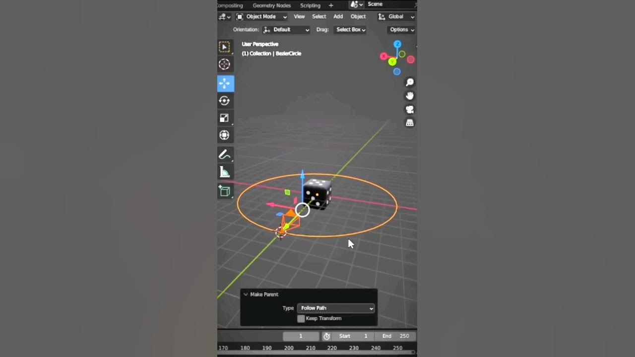 How To Rotate Camera Around Object In Blender Tutorial Blender Shorts Youtube
