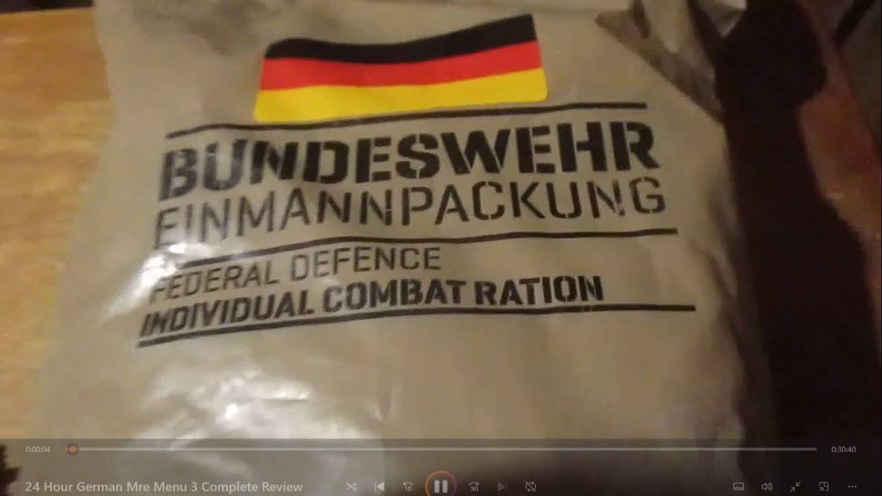 24 Hour German Mre Menu 3 Complete Review - YouTube