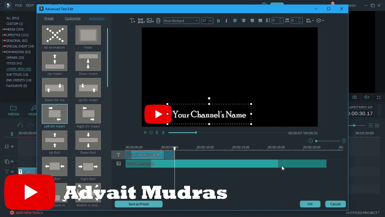 How to add Social Media Lower 3rd's in Wondershare FIlmora - YouTube