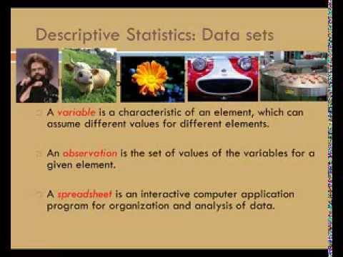 The Vocabulary of Statistics Part 1 - YouTube