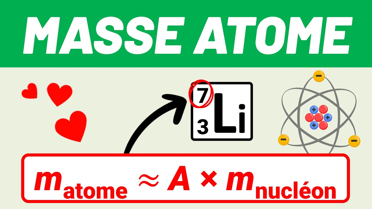 Comment CALCULER la MASSE d'un ATOME ? 💚 Méthode simple ! 💪🎯 Seconde ...