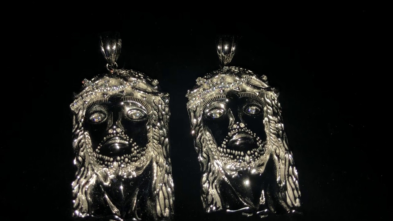 925 Sterling Silver Fancy Jesus Pendant - YouTube