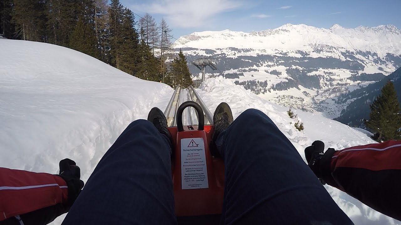 Alpine Coaster in the SNOW Churwalden (Onride) - YouTube