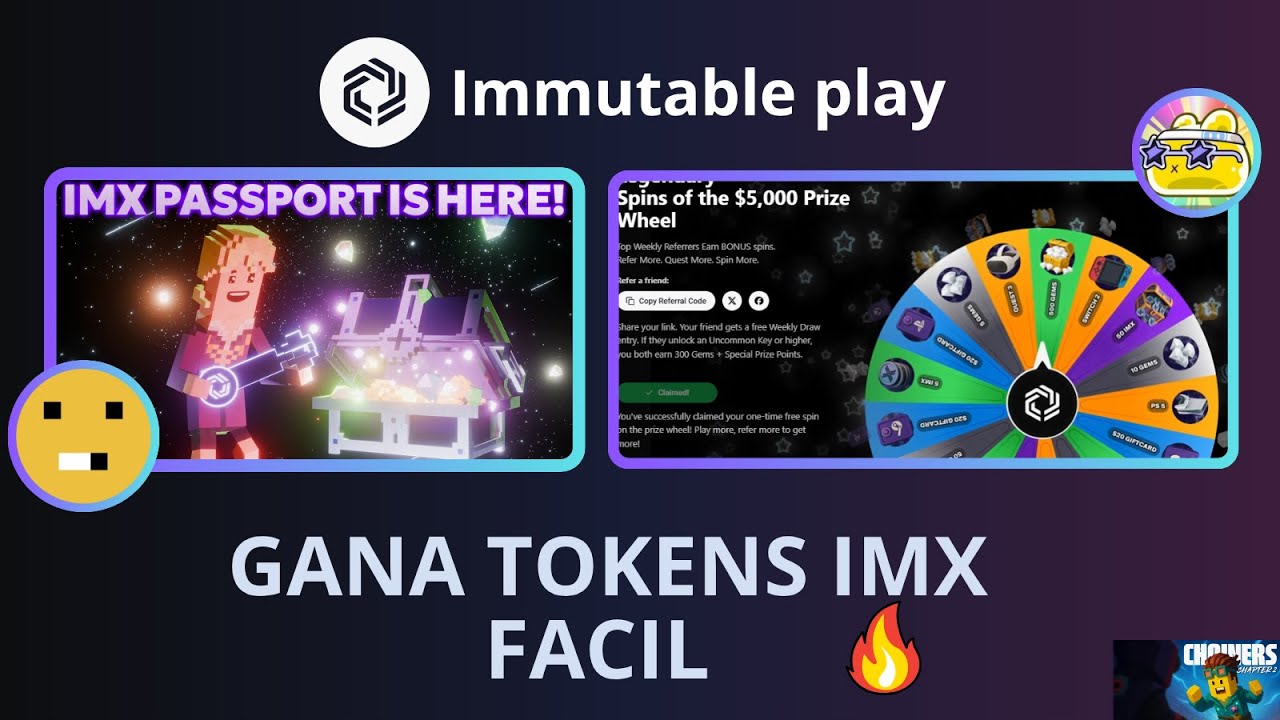 Mi progreso en IMMUTABLE ganando IMX | Ruleta de premios, Chainers y ...
