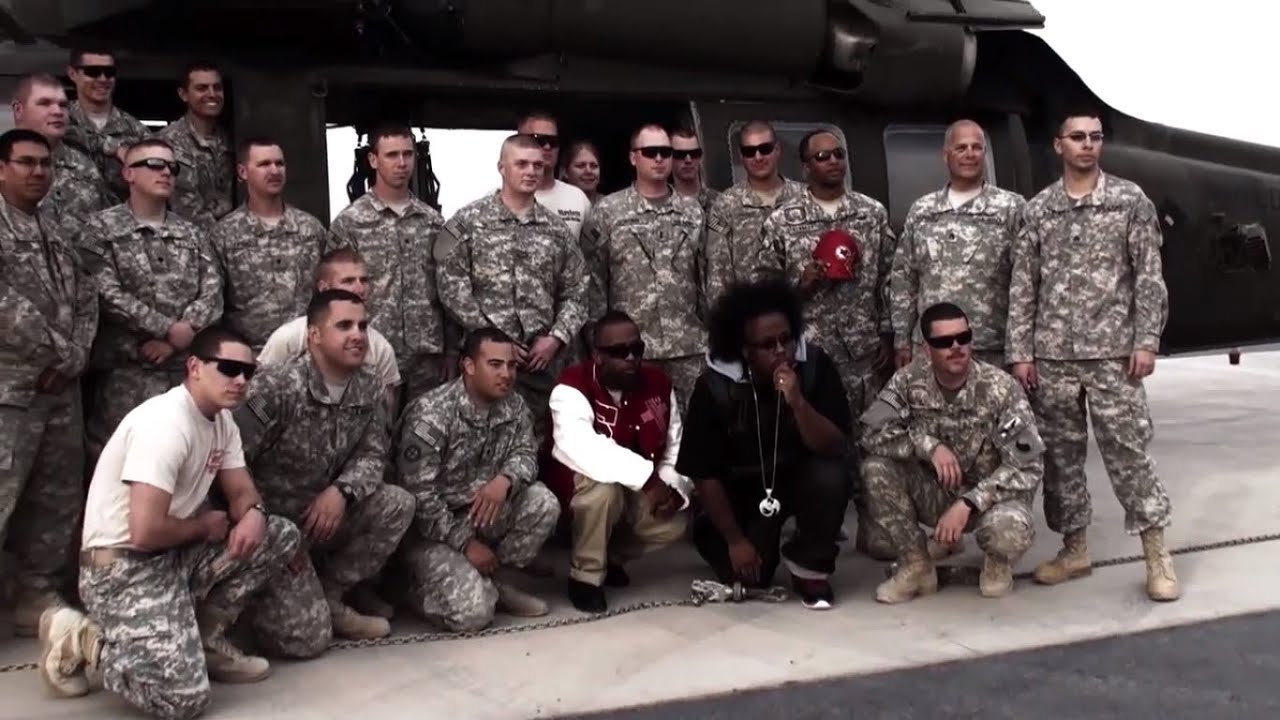 Tech N9ne Visits Soldiers on USO Tour to Middle East - YouTube