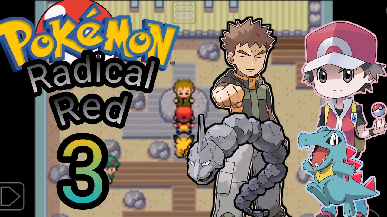 Evil Vs Brock(gym leader) 💪🏻 || Pokemon Radical Red gameplay part 3 ...