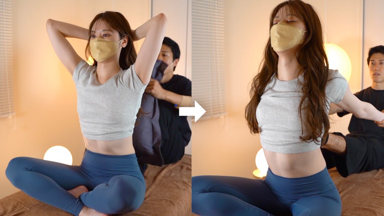 Sitting Thai massage for Suzu with beautiful eyes｜目が美しい女性の歪みを整える座位タイマッサージ｜#SuzuMassage - YouTube