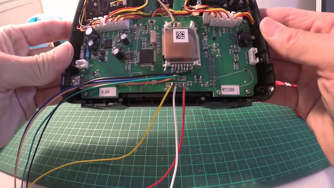 Devo 7E mod (Part 4 - Wires on Devo 7E) with A7105 RF Module + NRF24L01 ...