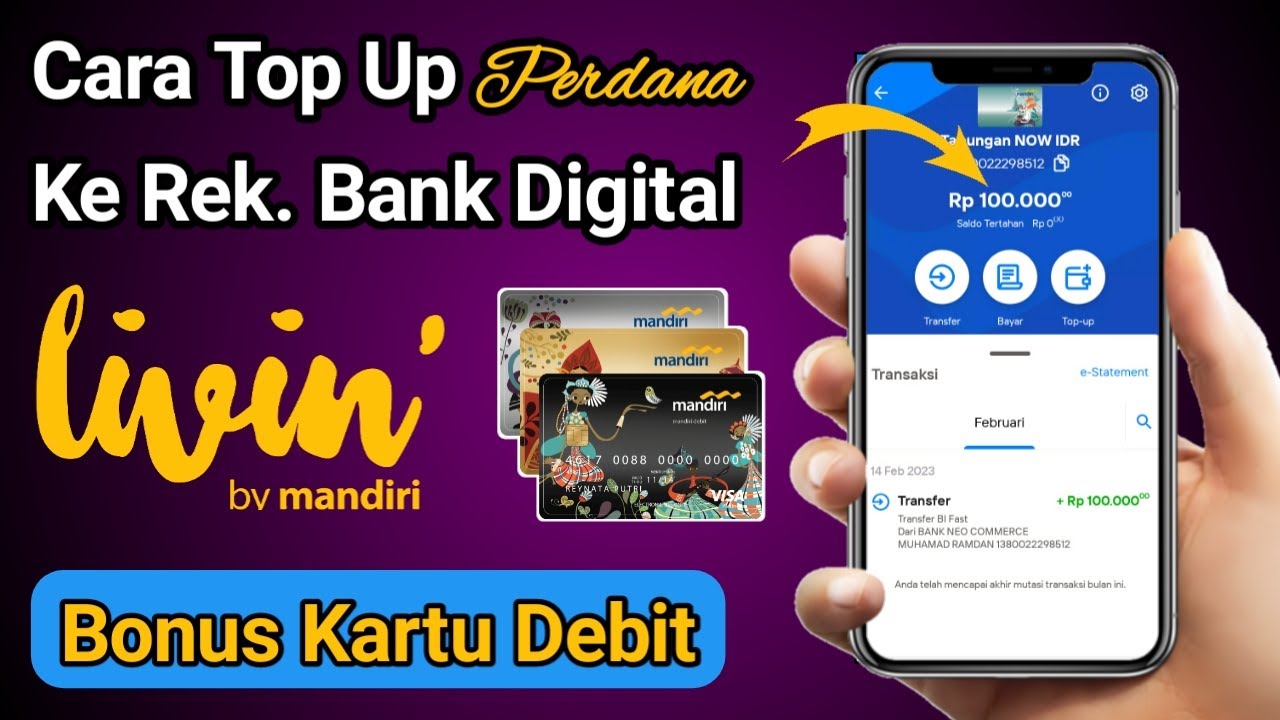 CARA TOP UP BANK DIGITAL LIVIN BY MANDIRI | PROSES CEPAT DAN MUDAH ...