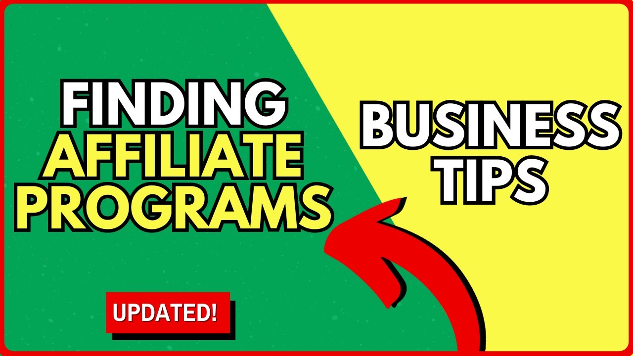 How To Find Affiliate Programs as a Beginner - YouTube
