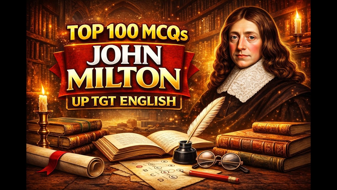 500 MCQS ON MILTON II MILTON BIOGRAPHY II UP TGT ENGLISH CLASSES II UP ...