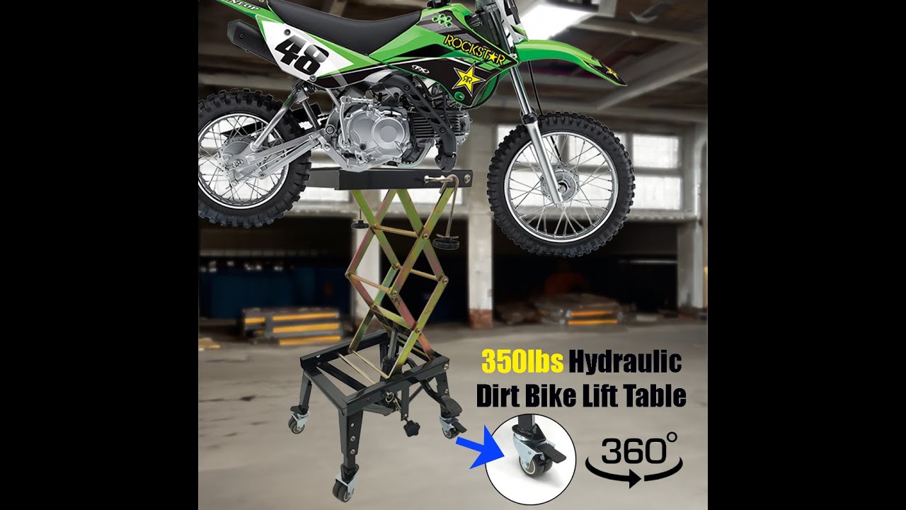 350lbs Hydraulic Motorcycle Lift Motorbike Dirt Bike Scissor Lift with ...