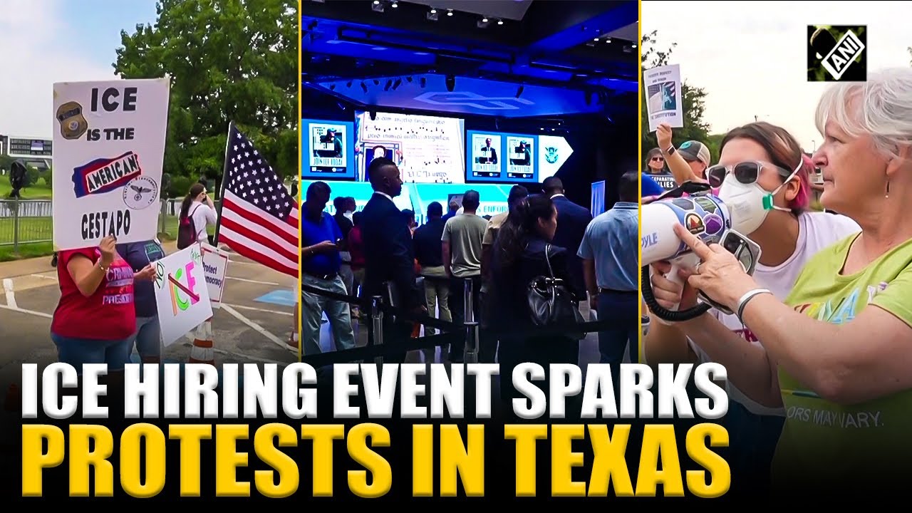 ICE hiring event sees strong applicant turnout and protests in Texas ...