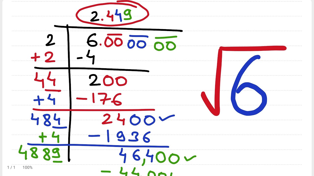 Square root of 6 - YouTube