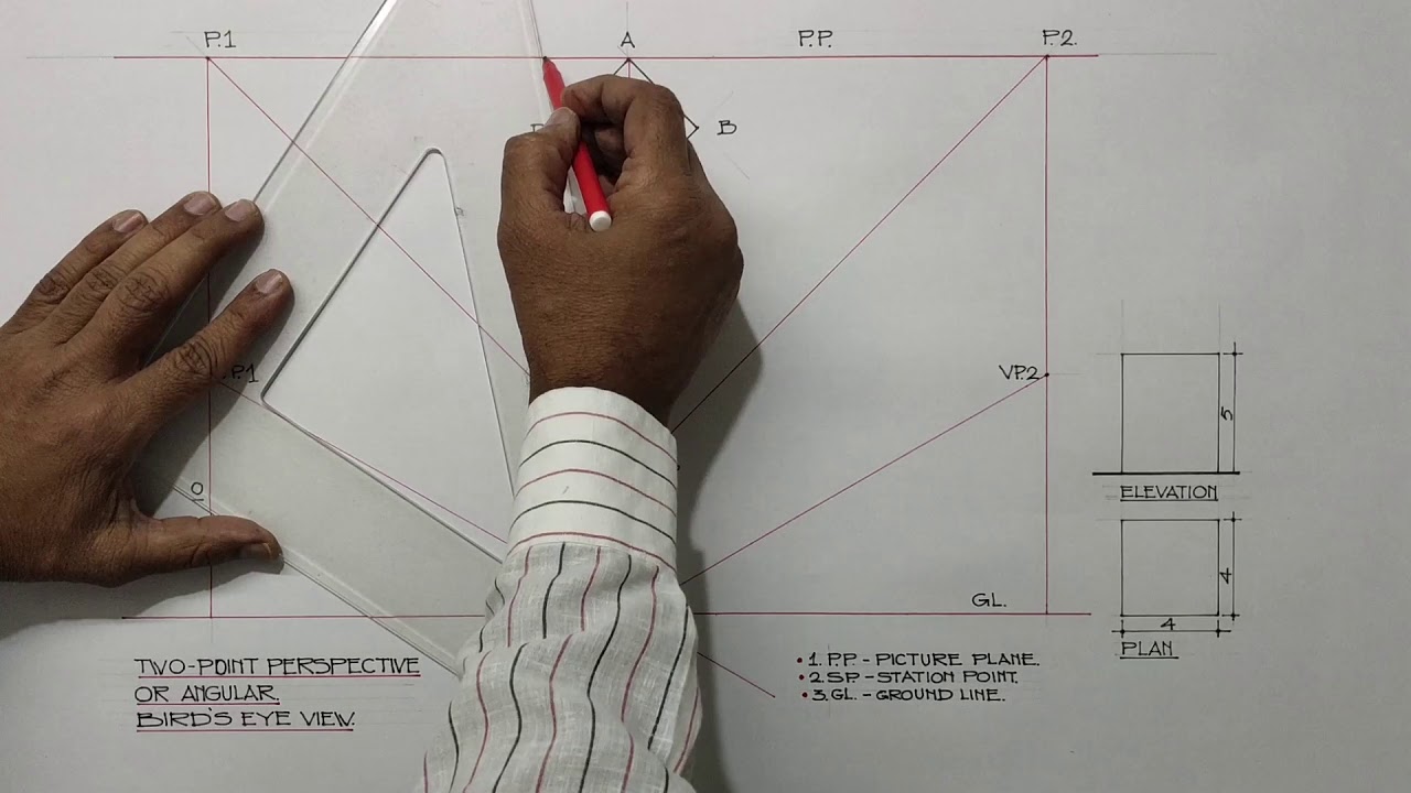 TWO POINT PERSPECTIVE - 1, BASIC LEVEL CUBOID - YouTube