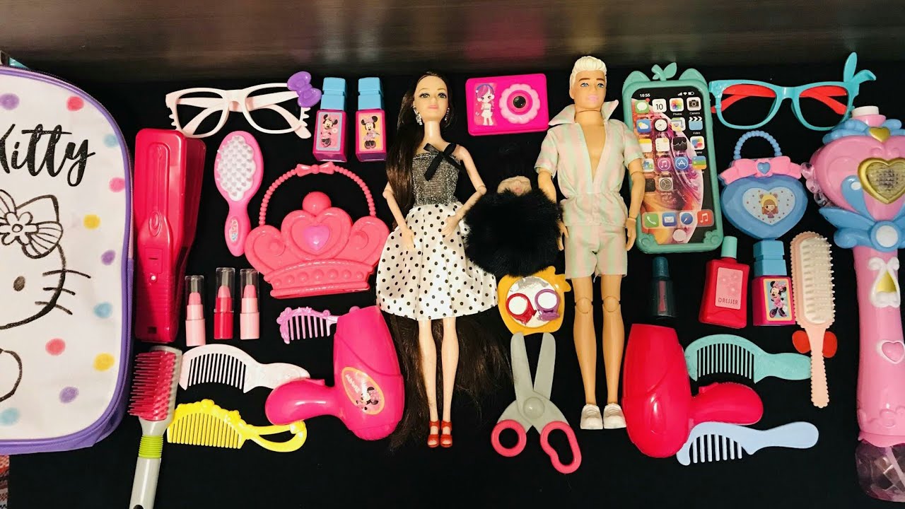 Hello kitty toys/8 minutes satisfying with unboxing cute barbie & Ken ...