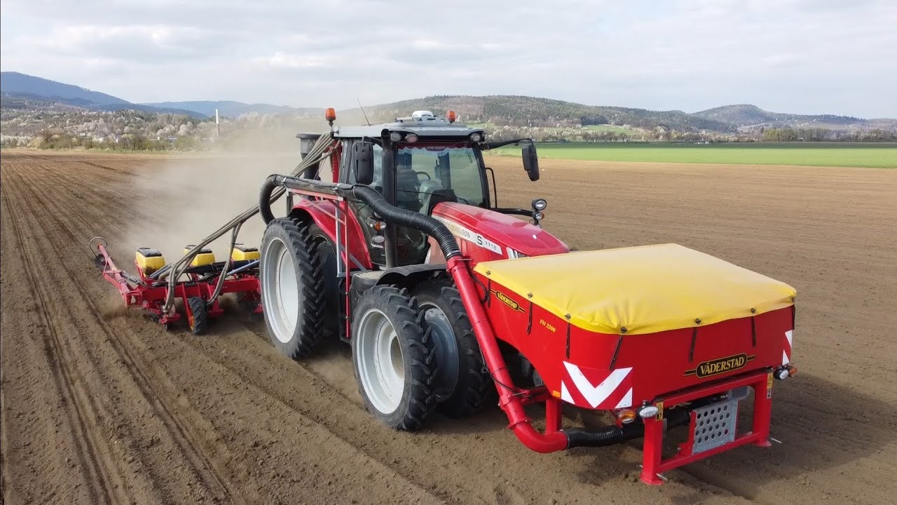 |seeding| Massey Ferguson S7718 + Väderstad Tempo V8 - YouTube