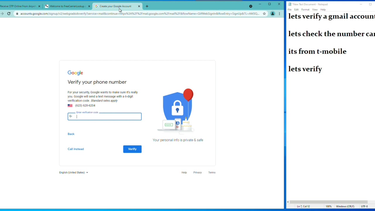 Verify Google Account | Verify OTP Online | OTPZone - YouTube