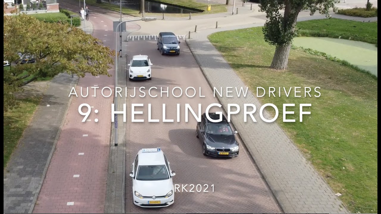 9: Hellingproef (bijzondere verrichting autorijles met drone beelden) - YouTube