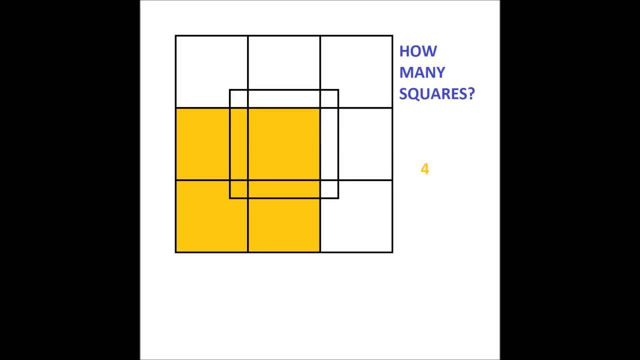 Math Puzzles 3.14: How many squares #1 - YouTube