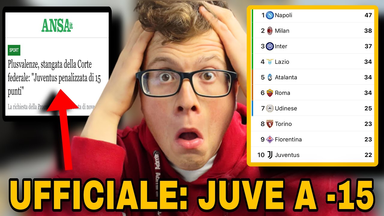 Clamoroso Juventus Penalizzata Di 15 Punti Assurdo Clamoroso Torna