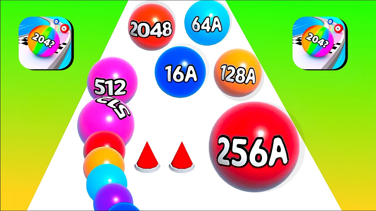 Ball Run 3D : Number Ball Run 2048 + Level Up Balls ( Max Level ) - YouTube