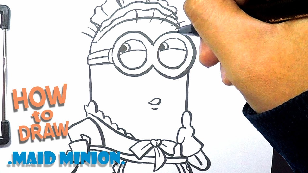 How to Draw Maid Minion | Easy Drawing | fun Drawing | minion Drawing ...