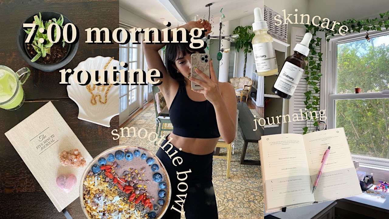 my productive 7 am morning routine, healthy habits, realistic summer ...