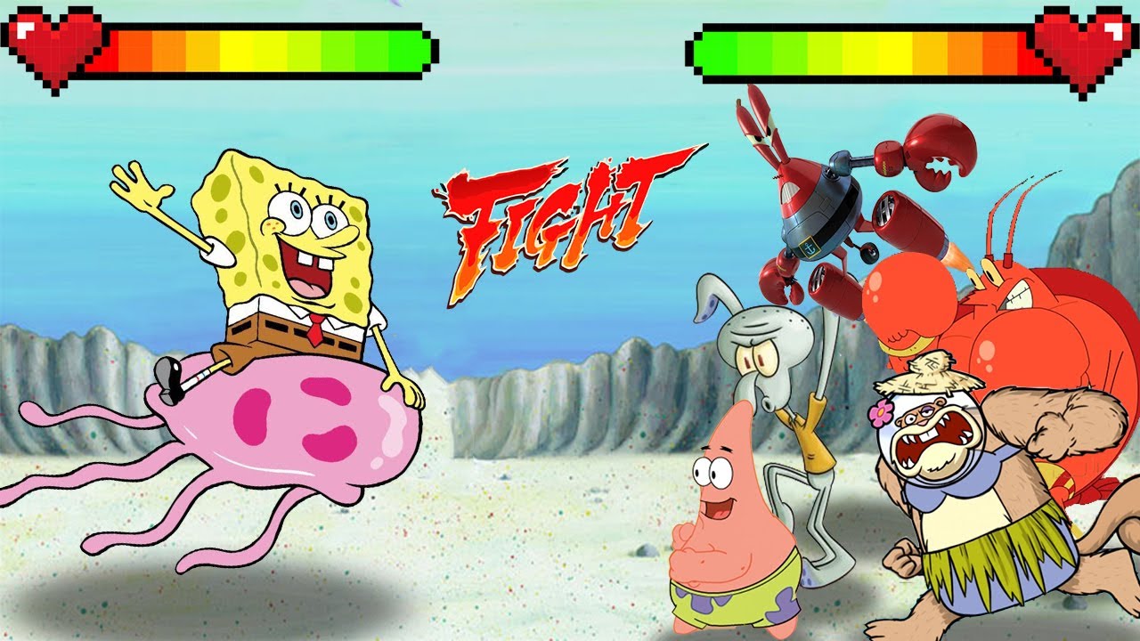 Reef Rumble Brawlers 5 vs 1 Tournament: Spongebob vs Patrick Squidward ...