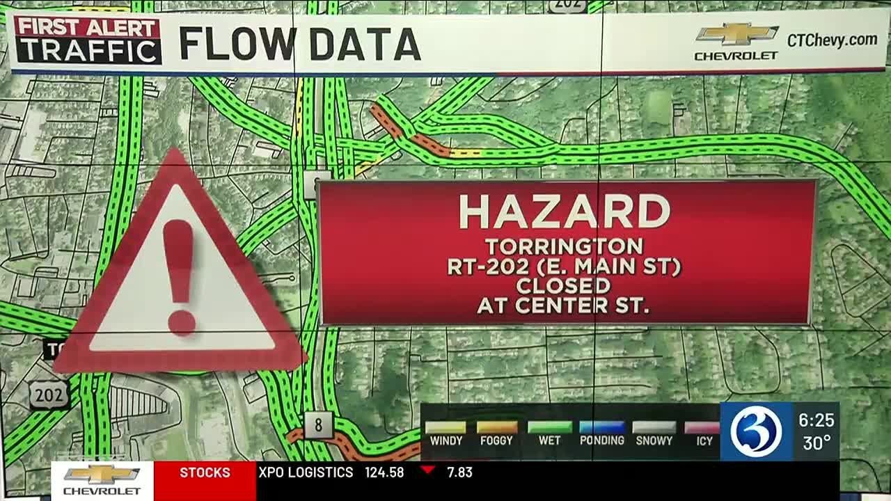 FIRST ALERT TRAFFIC: Route 202 closed in Torrington - YouTube