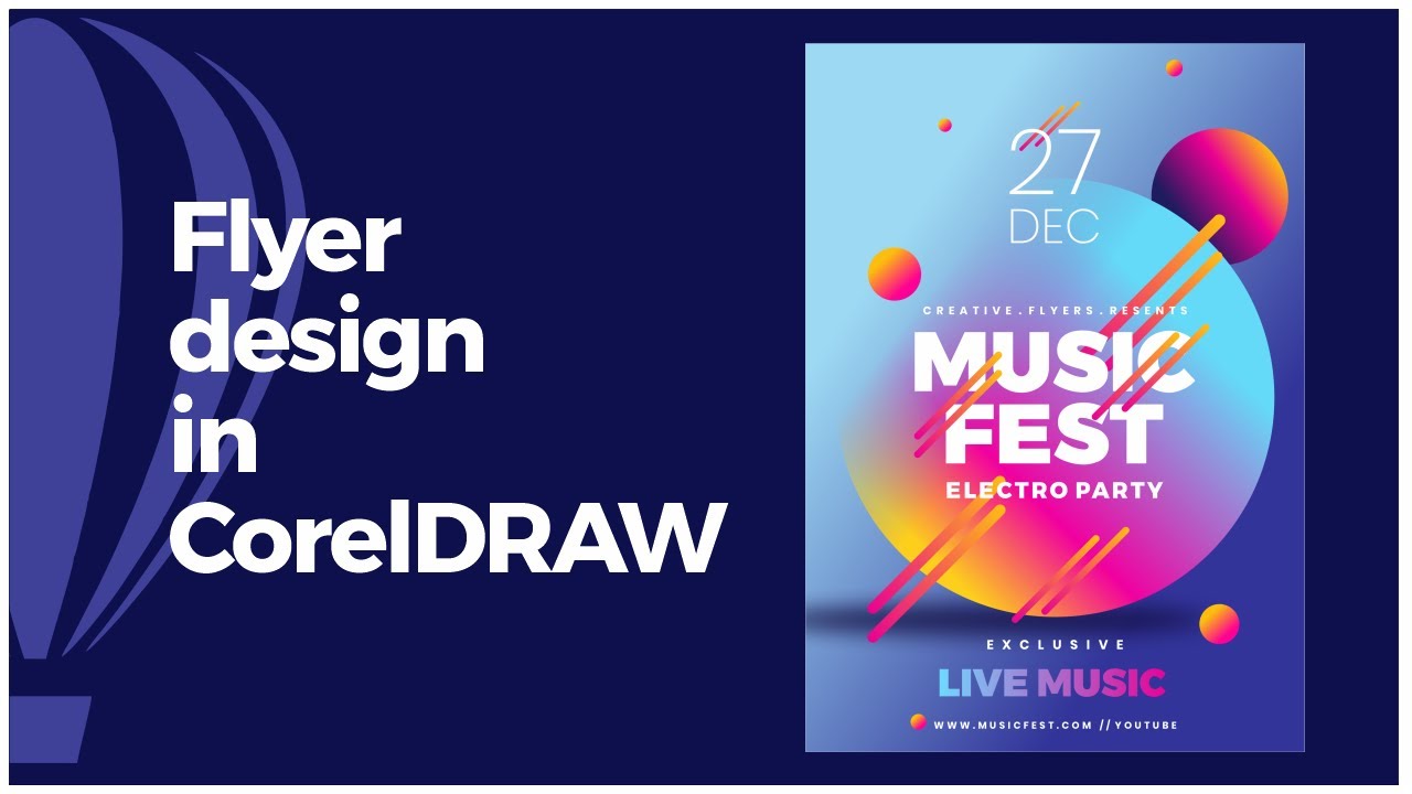 Cool FLYER design on CorelDRAW - BEGINNERS GRAPHICS DESIGN TUTORIAL ...