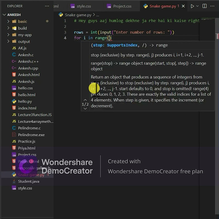 Right Angled Triangle Pattern Coding Programming Codingshorts Frontendcourse Python Youtube