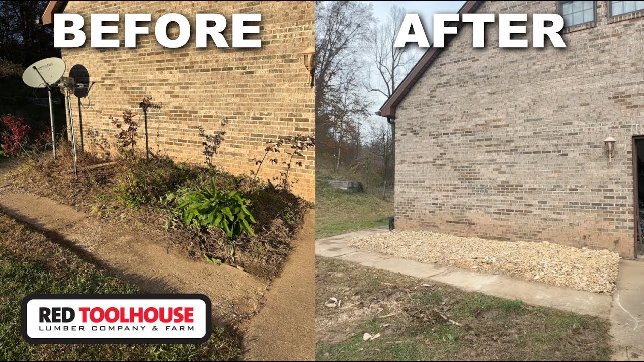 Restoring our Old Landscaping as a B-Day Gift to Kelly - YouTube