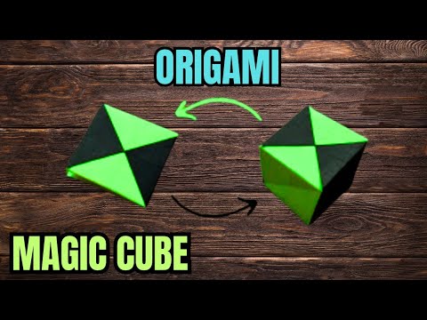 DIY ORIGAMI MAGIC CUBE EASY FOLDING | MAGIC CUBE ORIGAMI TUTORIAL | UNFOLD THE MYSTERY PAPER ...