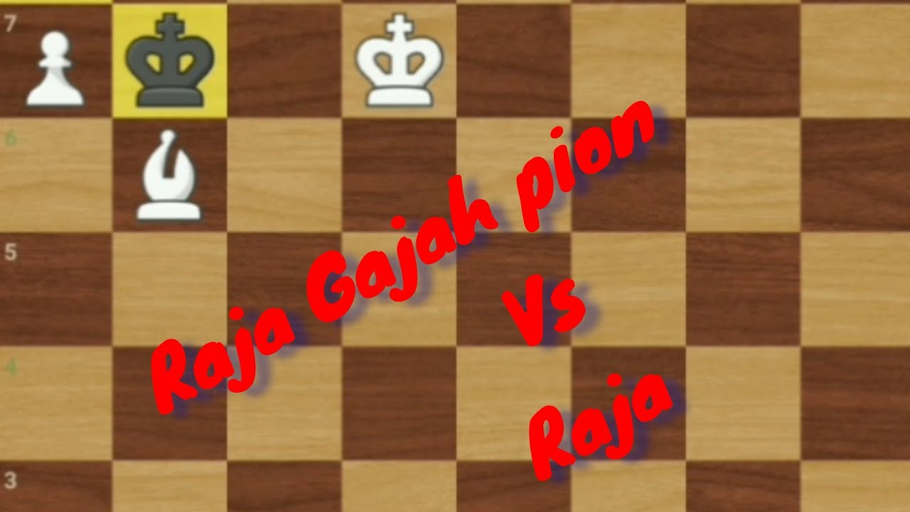 gajah pion dan raja putih melawan cuma satu raja hitam kok bisa remis ...