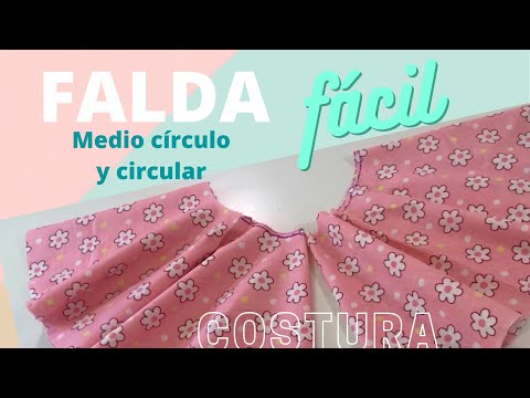 Falda medio circular y falda circular #costura #tutorial