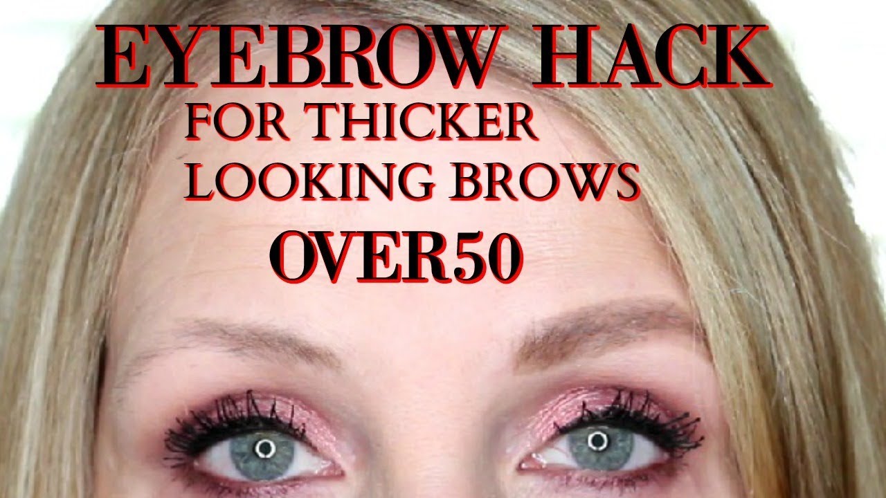 EYEBROW HACK FOR THICKER BROWS - YouTube