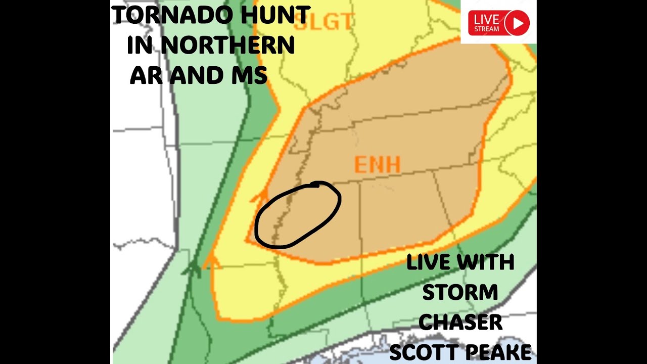 Tornado Hunt In Northern AR and MS - YouTube