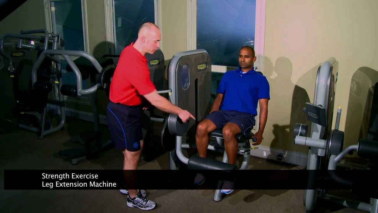 Leg Extension/Knee Extension Machine - YouTube