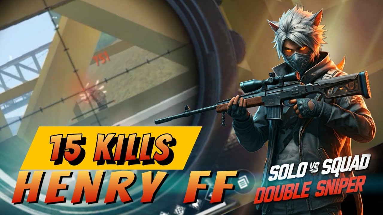 SOLO V SQUAD ||15 KILLS || DOUBLE M82B || HENRY FF #freefire ...