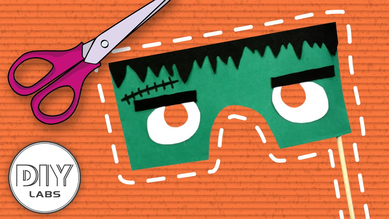 Frankenstein Mask HALLOWEEN PAPER CRAFT | Fast-n-Easy | DIY Labs - YouTube