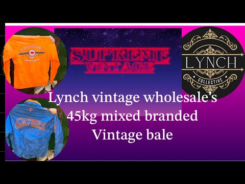 Unboxing a 45kg bale mixed branded bale from Lynch Vintage wholesale ...