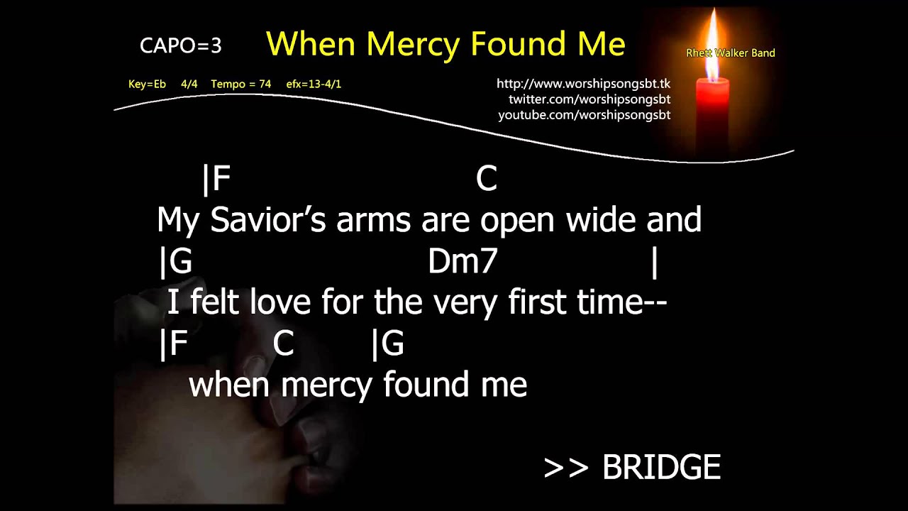 When Mercy Found me Karaoke, Instrumental, cover - Rhett Walker Band ...