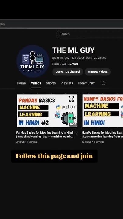 Data Manipulation using pandas for machine learning| Day 3 #machinelearning #python #ai - YouTube