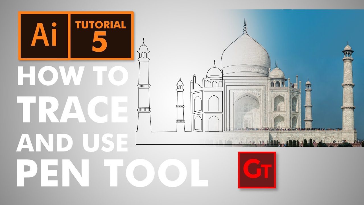 How To Trace and use Pen Tool in Adobe illustrator Urdu / Hindi ...