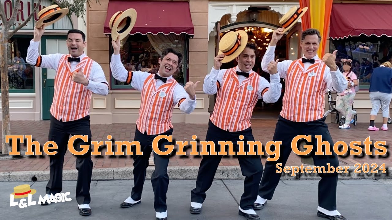👻 The Grim Grinning Ghosts LIVE at Disneyland 9/13 | Dapper Dans’ Spooky Show on Main Street ...