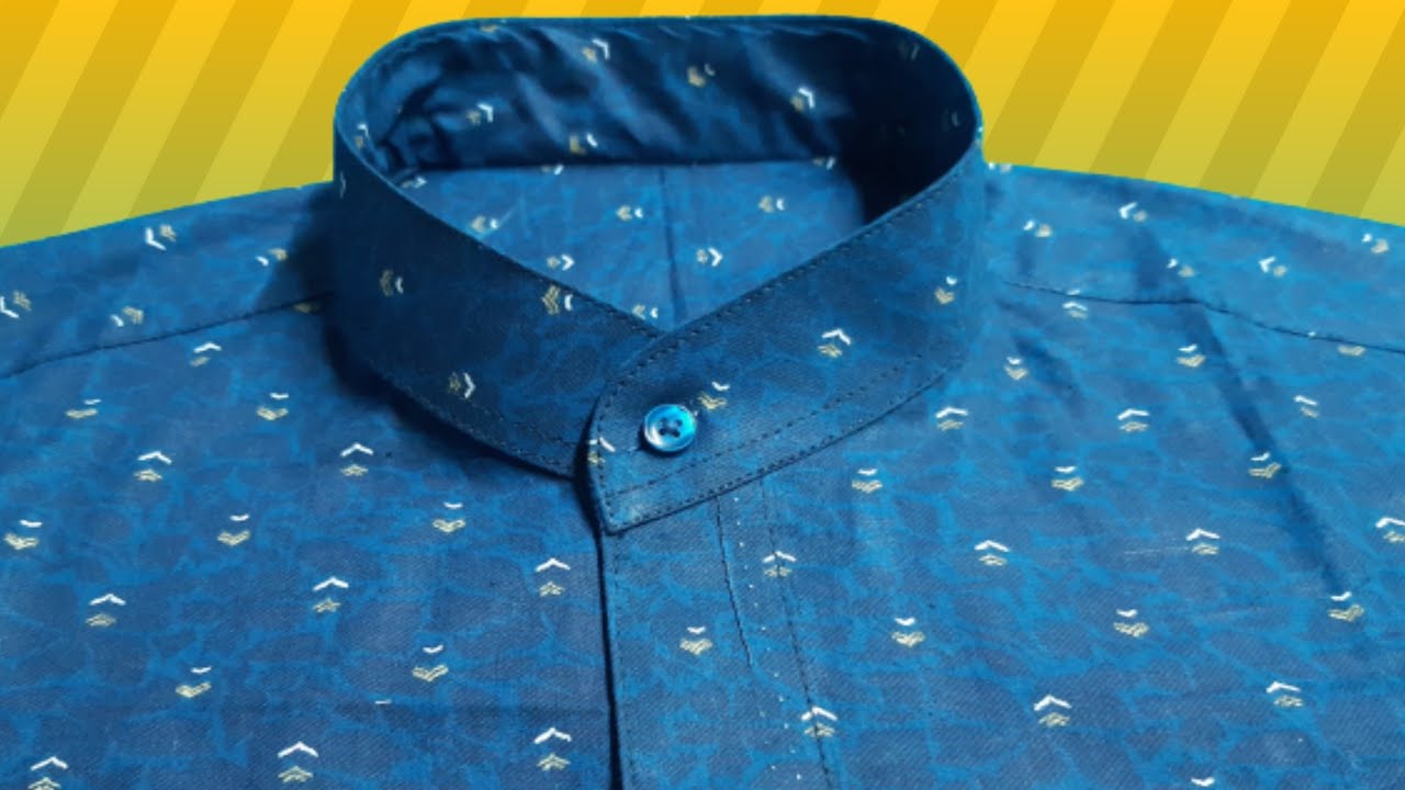 Chinese collar cutting and stitching ||Chinese collar neck design ...