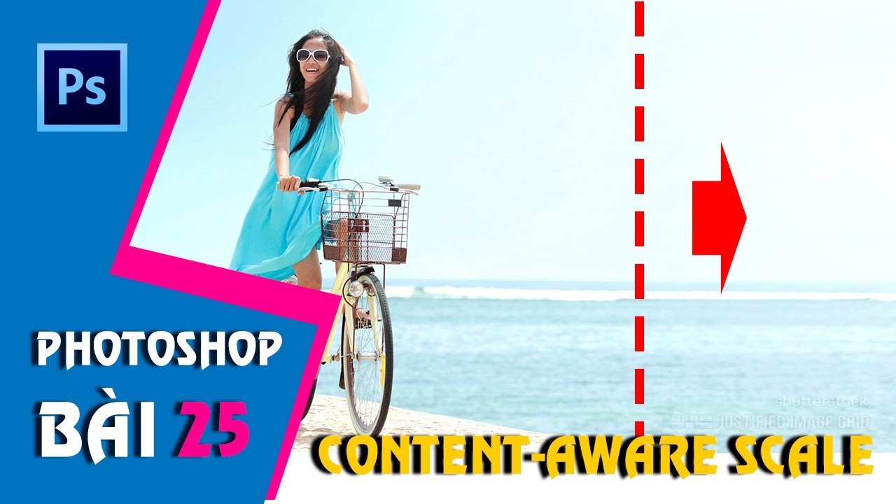 Học Photoshop CS6 I Bài 25: Content-Aware Scale - YouTube