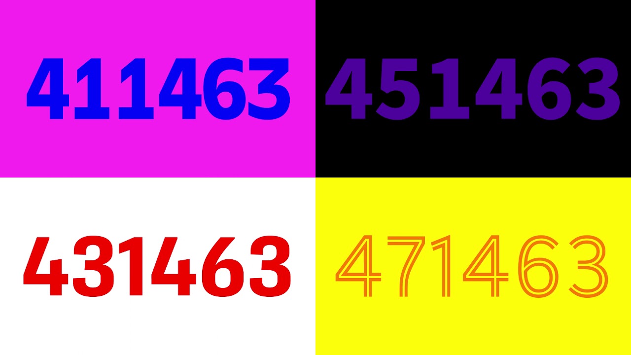 Numbers 400000 to 480000 - YouTube